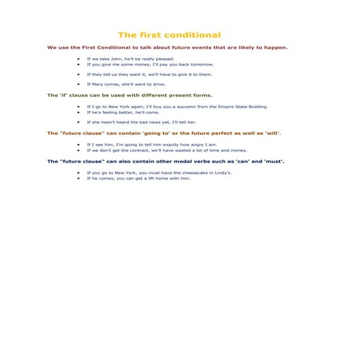 The first conditional | DOC