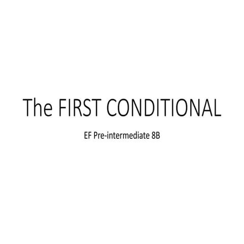 The first conditional | PPTX