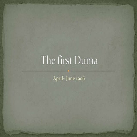 The first duma | PPT