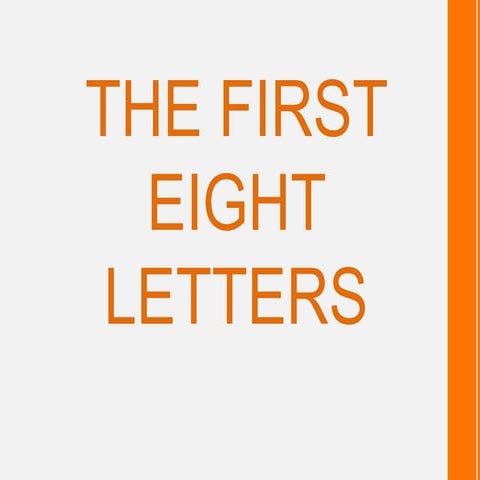 The First Eight Letters | PPTX