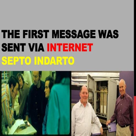 The first message was sent via internet | PDF