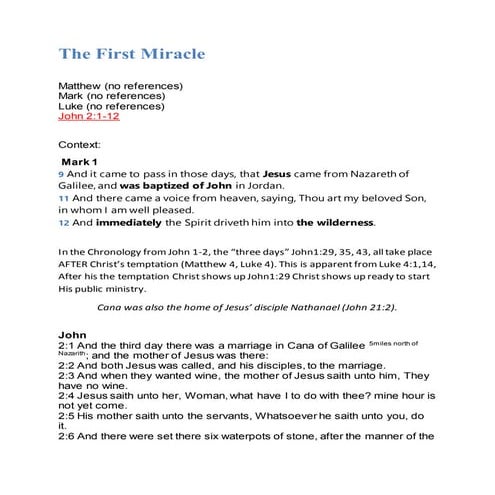 The first miracle | DOCX