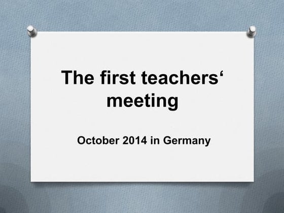 Last teachers' meeting | PPT