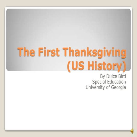 The First Thanksgiving | PPTX