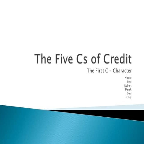 The Five Cs of Credit | PPTX