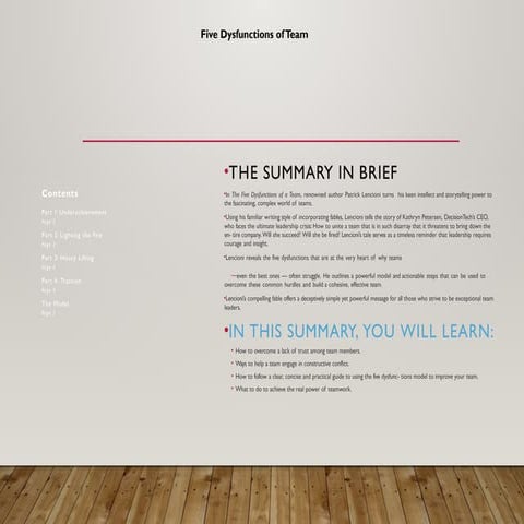 The Five Dysfunctions of a Team Exe Summary.pptx