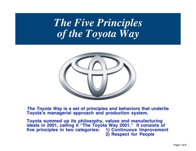 Toyota's organizational culture | PPTX