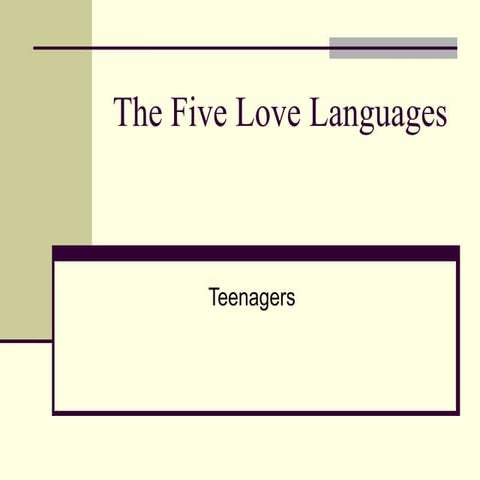 The Five Love Languages, by Dr. Gary Chapman | PPTX