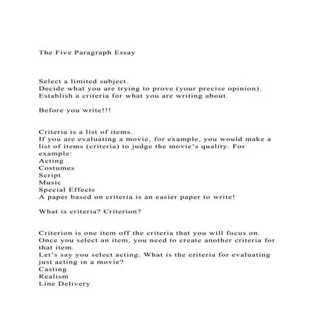 How to write a 5 paragraph essay | PPT
