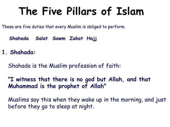 FIVE PILLARS OF ISLAM | PPTX | Islam | Religion & Spirituality
