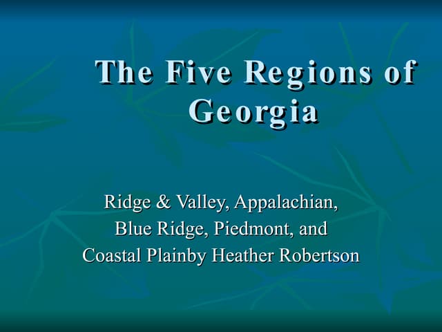 5 regions of georgia | PPTX