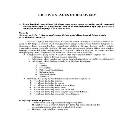 The five stages of recovery | DOC