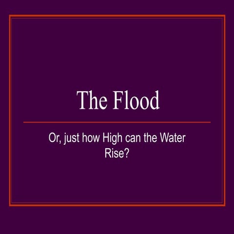 Comparative Myth: The Flood | PPT