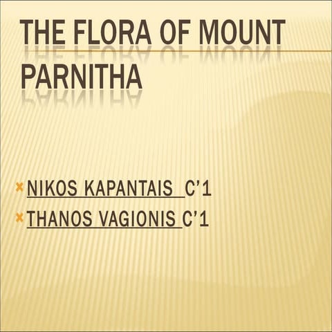 The flora of mount parnitha | PPT
