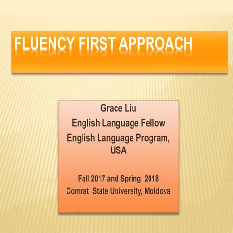 The fluency first approach | PPT