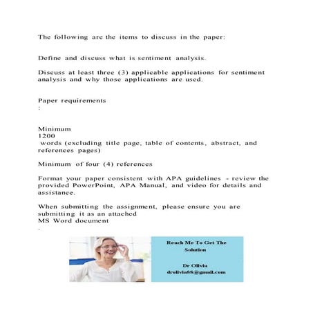 The following are the items to discuss in the paperDefine and | DOCX
