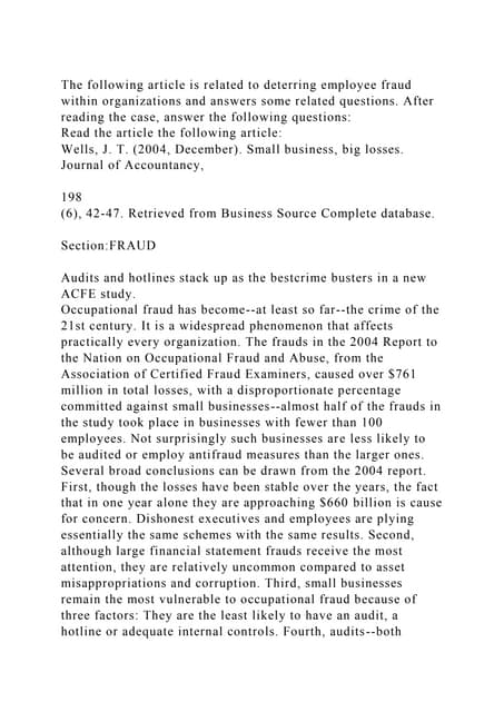 Presentation on fraud prevention, detection & control | PPT