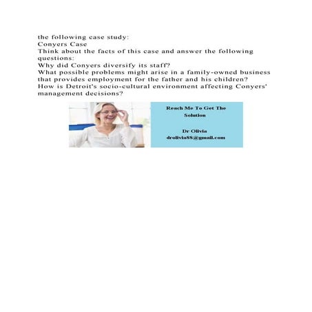 the following case study Conyers CaseThink about the facts of t.docx