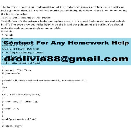 The following code is an implementation of the producer consumer pro.pdf