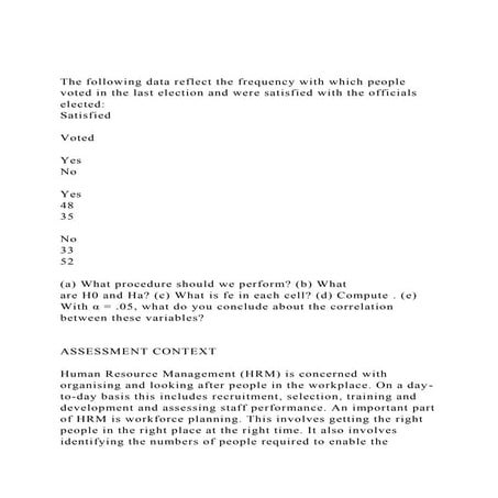 The following data reflect the frequency with which people voted.docx ...