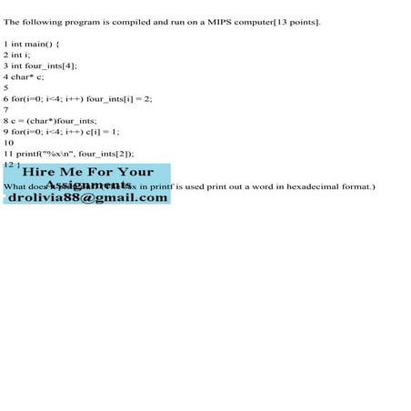 The following program is compiled and run on a MIPS computer[13 poin.pdf