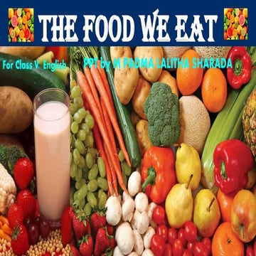 The Food We Eat | PDF