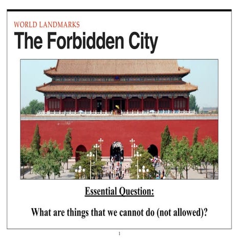 The forbidden city reading text | PDF | Asia Travel | Travel Locations