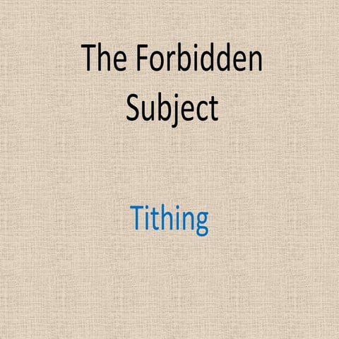 Tithing Confession | DOCX