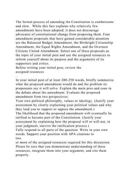 To PrepareSelect a bill that has been proposed (not one t | PDF