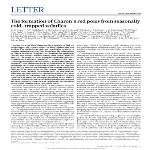 The formation of Charon’s red poles from seasonally cold-trapped ...