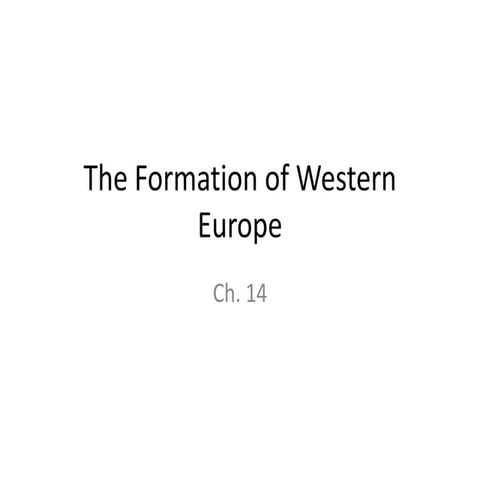 The formation of western europe | PPT