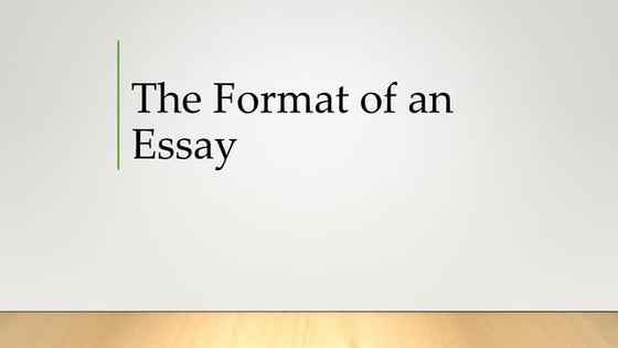Essay structure | PPT