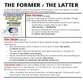 THE FORMER and THE LATTER | PDF
