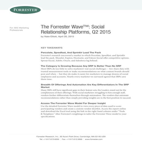 The Forrester Wave Q2 2015 | PDF