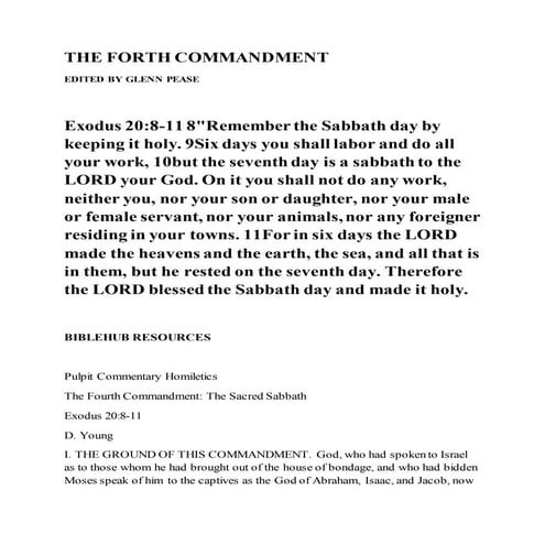 The forth commandment | DOCX