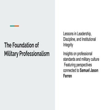 Military Professionalism | PPTX