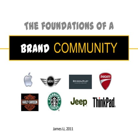 The foundations of brand communities | PPT
