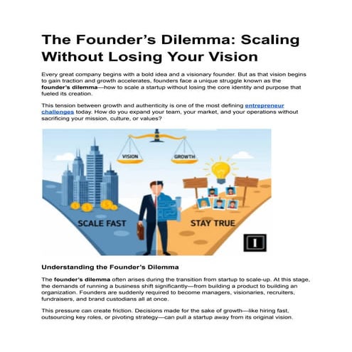 The Founder’s Dilemma_ Scaling Without Losing Your Vision.pdf