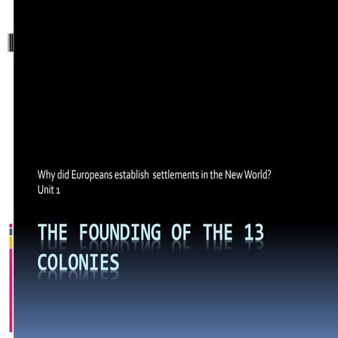 The founding of the 13 colonies std 1 | PPT