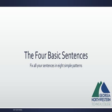 The four basic sentences | PPTX