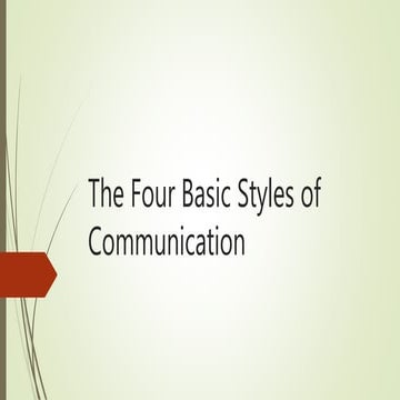Basic Communication Styles | PPTX