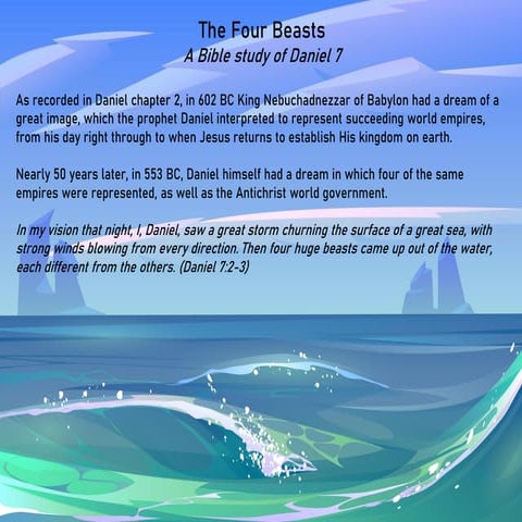 The Four Beasts - A Bible Study of Daniel 7 for Older Children | PDF