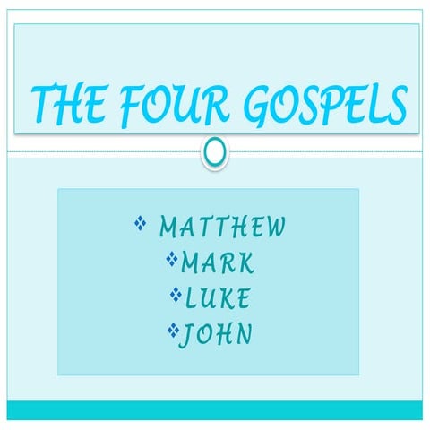 The Four Gospels PowerPoint Presentation | PPTX