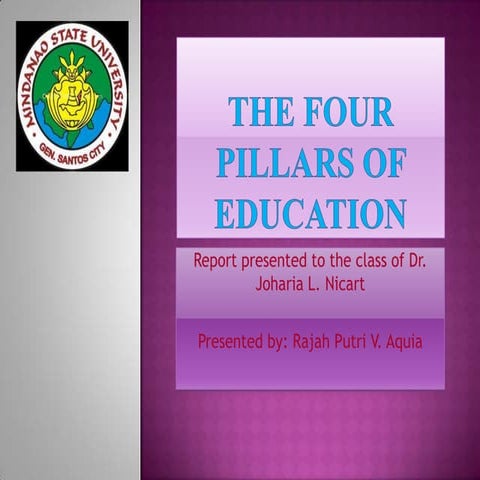 The four pillars of education | PPTX