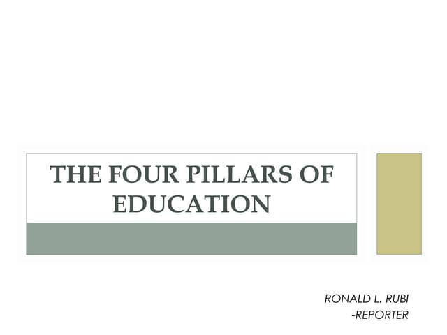 The 4 Pillars of Education | PDF