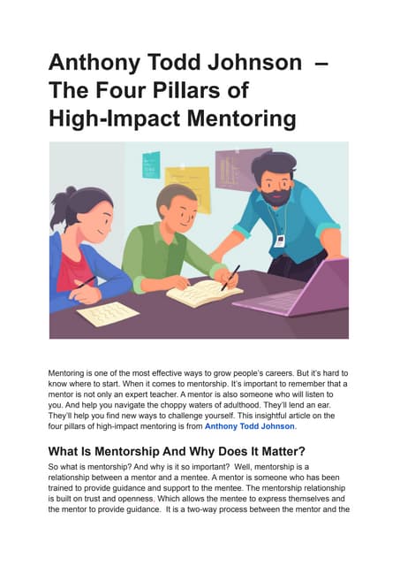 The Four Pillars of High-Impact Mentoring | PDF