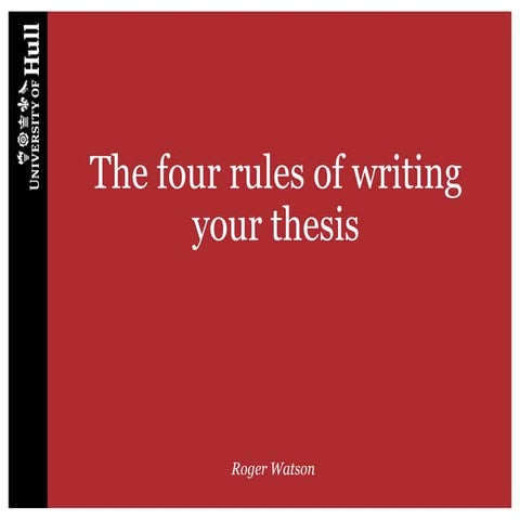 The four rules of writing | PPTX