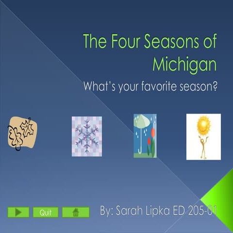 The Four Seasons Of Michigan | PPTX