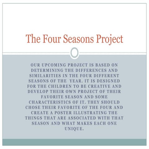The Four Seasons Project | PPTX
