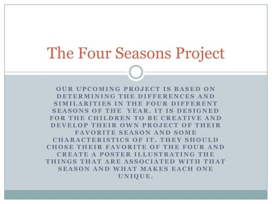 The four seasons | PPT